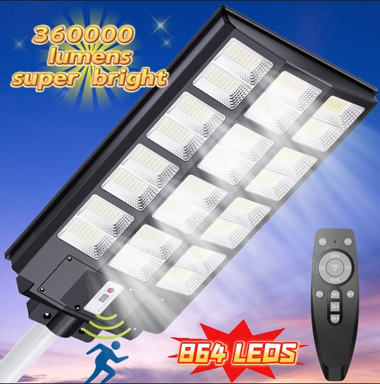 3600000 Lumens Solar Street Light Outdoor Solar Flood Lights with Moti – JACKYLED