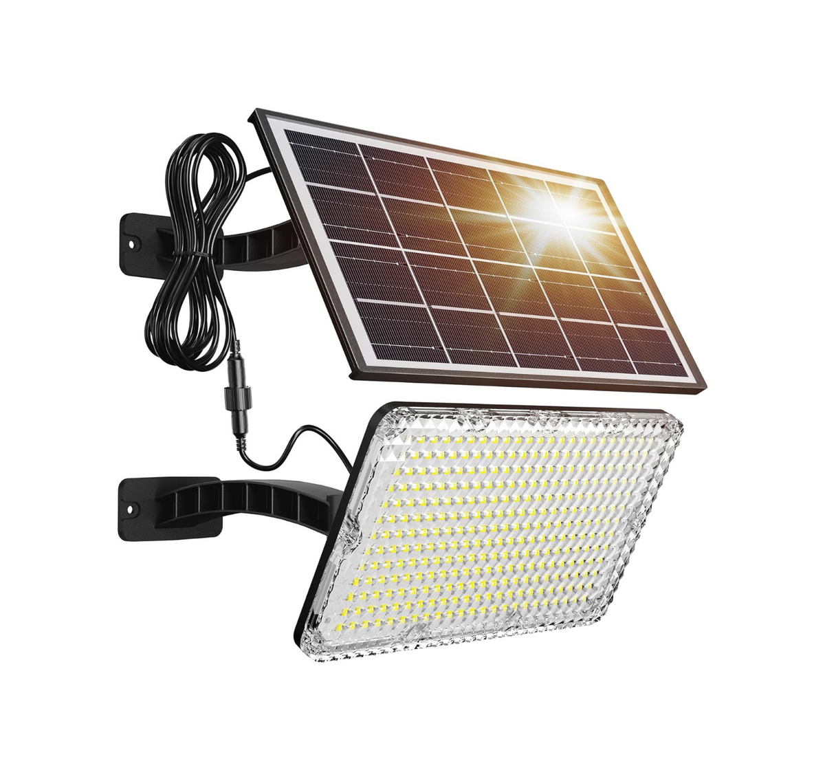 1000 Lumens 48 LED Solar Lights Outdoor Bright JACKYLED, Solar Wall ...