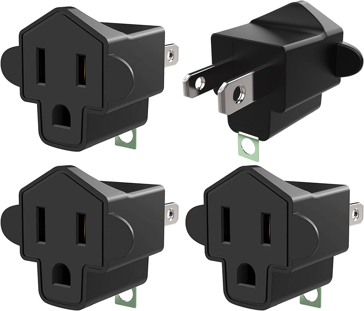 4 Pack 3-2 Prong Adapters Grounding Adapter – JACKYLED